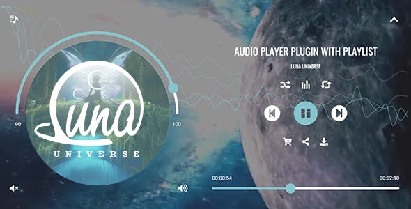 Luna Audio Player Plugin with Playlist and Audio Visualizer [Download] - jQuery Script
